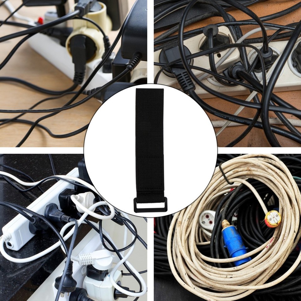 5 Pcs Bike Rack Tie down Straps Hook and Loop Fastening with Buckle ...