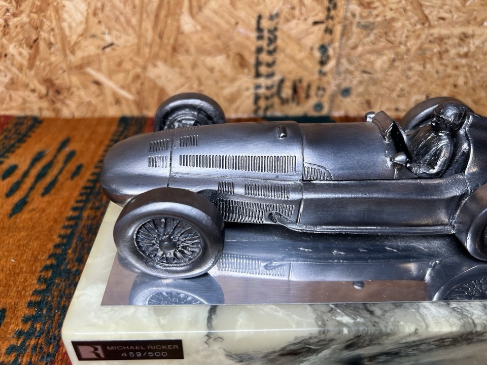 Mario Andretti Signed Indy Racing Car Michael Ricker Pewter Statue 459/ ...