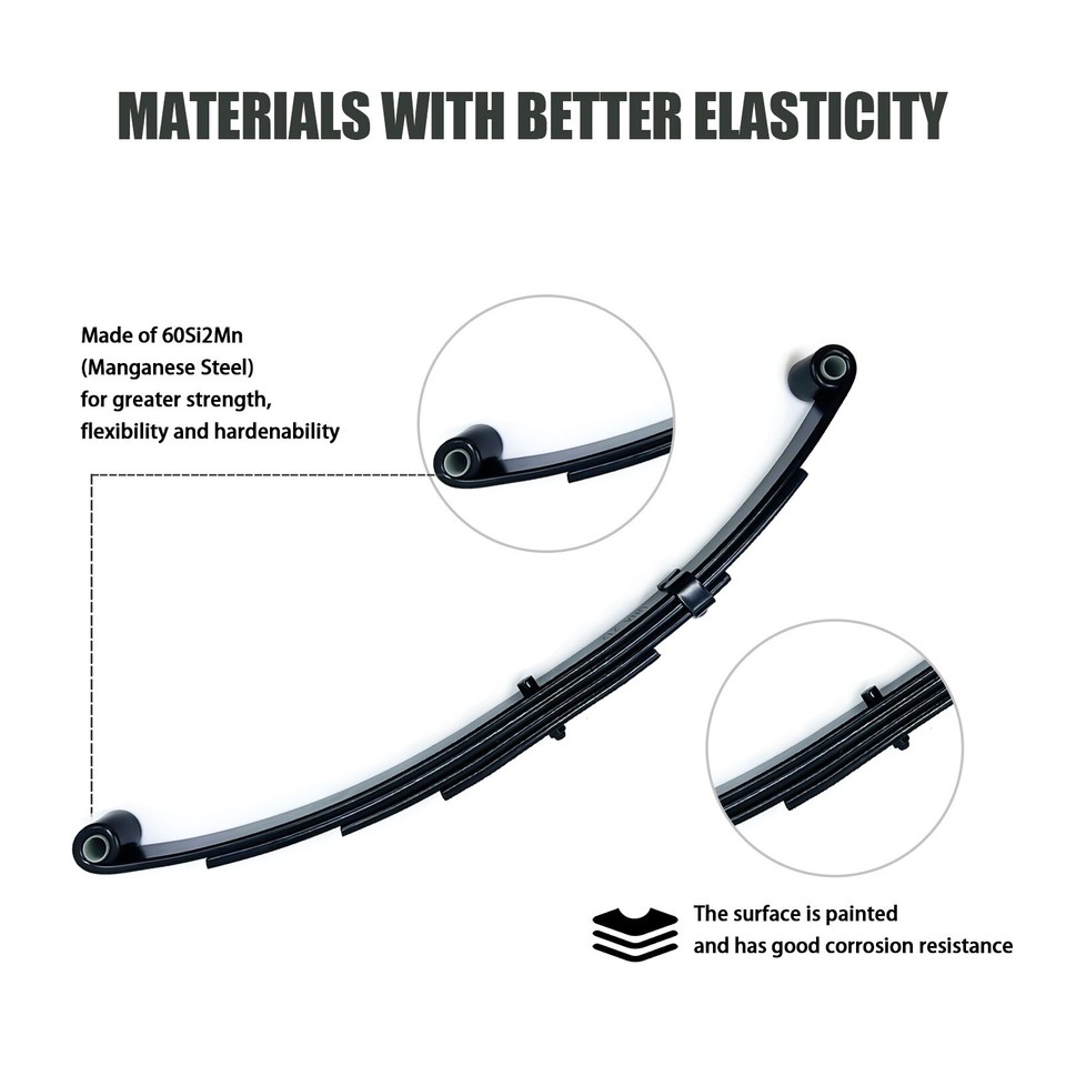 3500lbs Single Trailer Axle Suspension Set Leaf Springs + Hanger Set | eBay