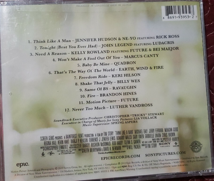 CD: THINK LIKE A MAN Soundtrack STILL SEALED 886919395327| eBay