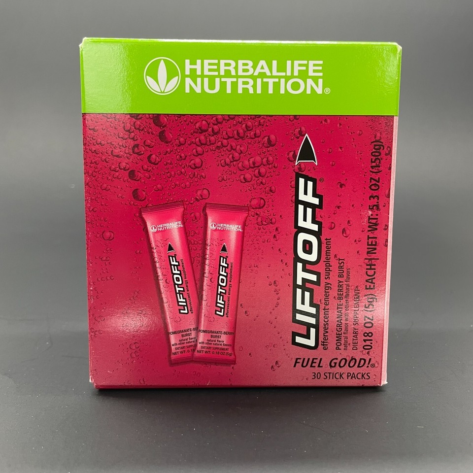 Herbalife Liftoff 30 Stick Packs - Pomegranate/Tropical Fruit/Lemon ...