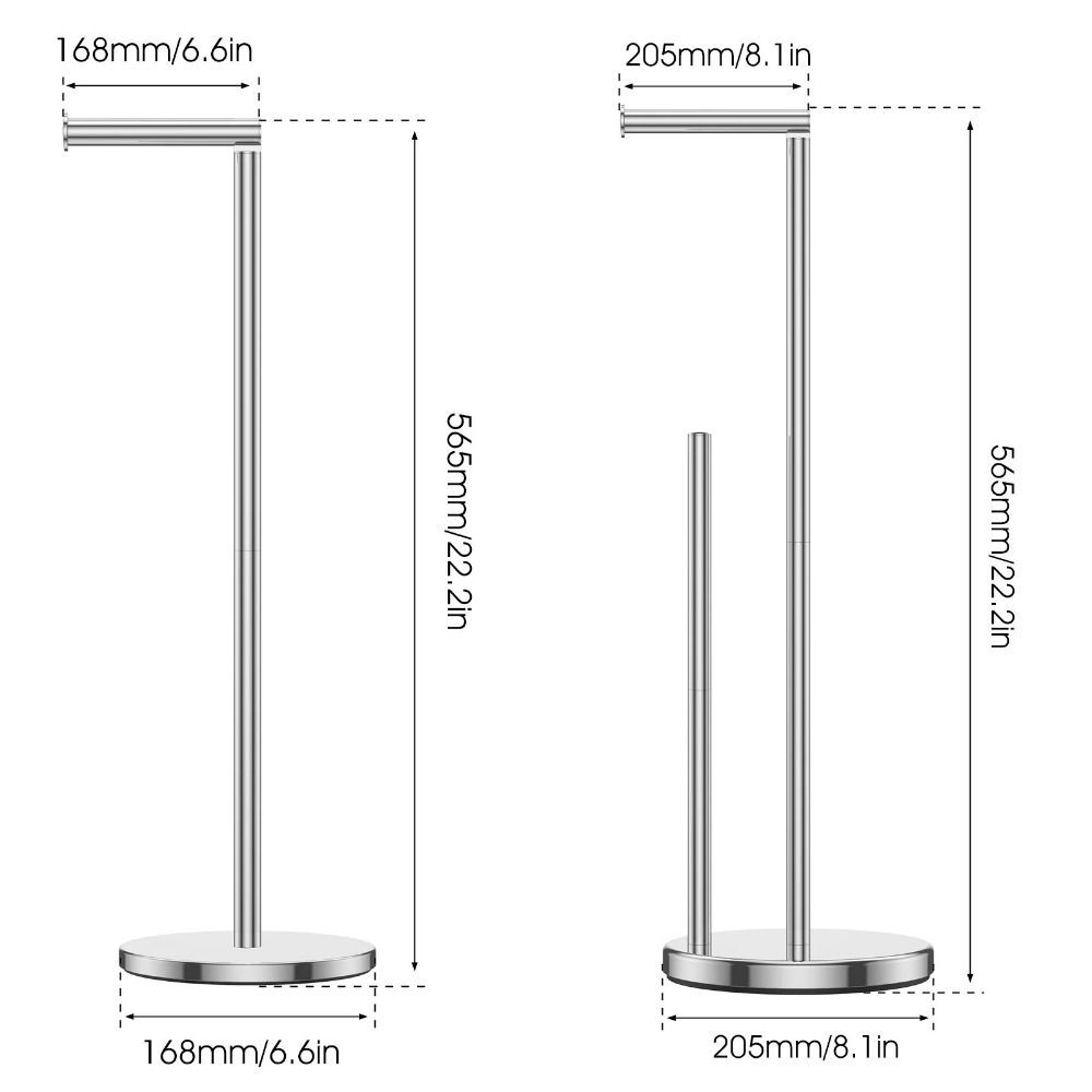 Free Standing Tissue Roll Holder Tissue Storage Rack Paper Roll Floor ...