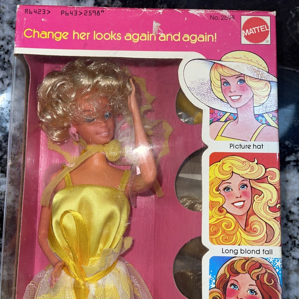 Rare Vintage Pretty Changes Barbie Doll Mattel 1978 New in Box Yellow ...