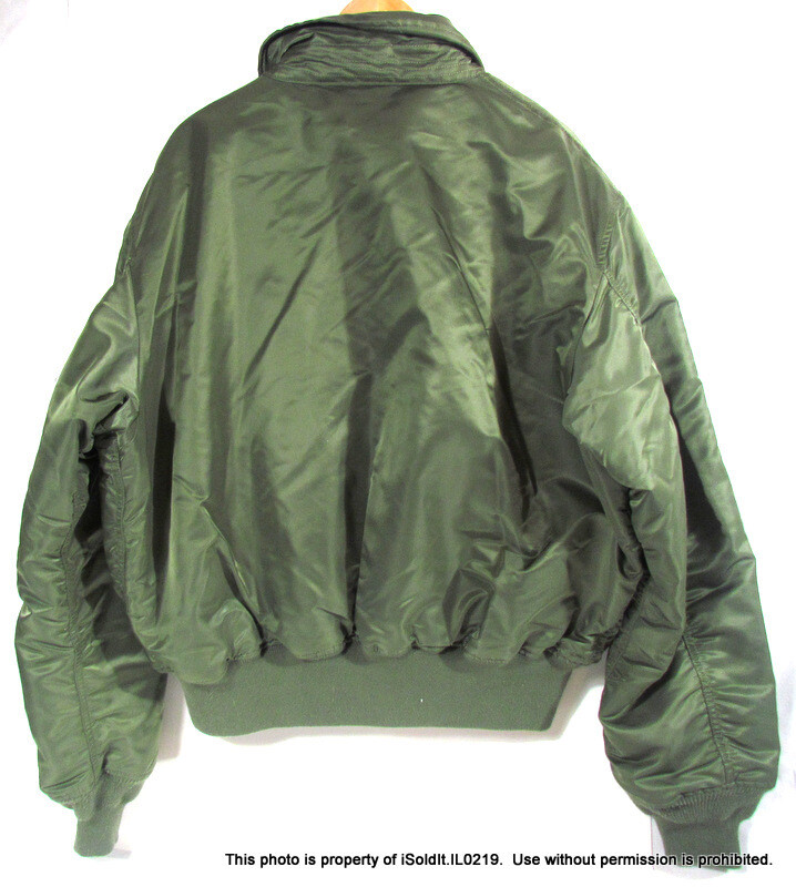 MENS ALPHA INDUSTRIES ARMY GREEN BOMBER JACKET COAT S… - Gem