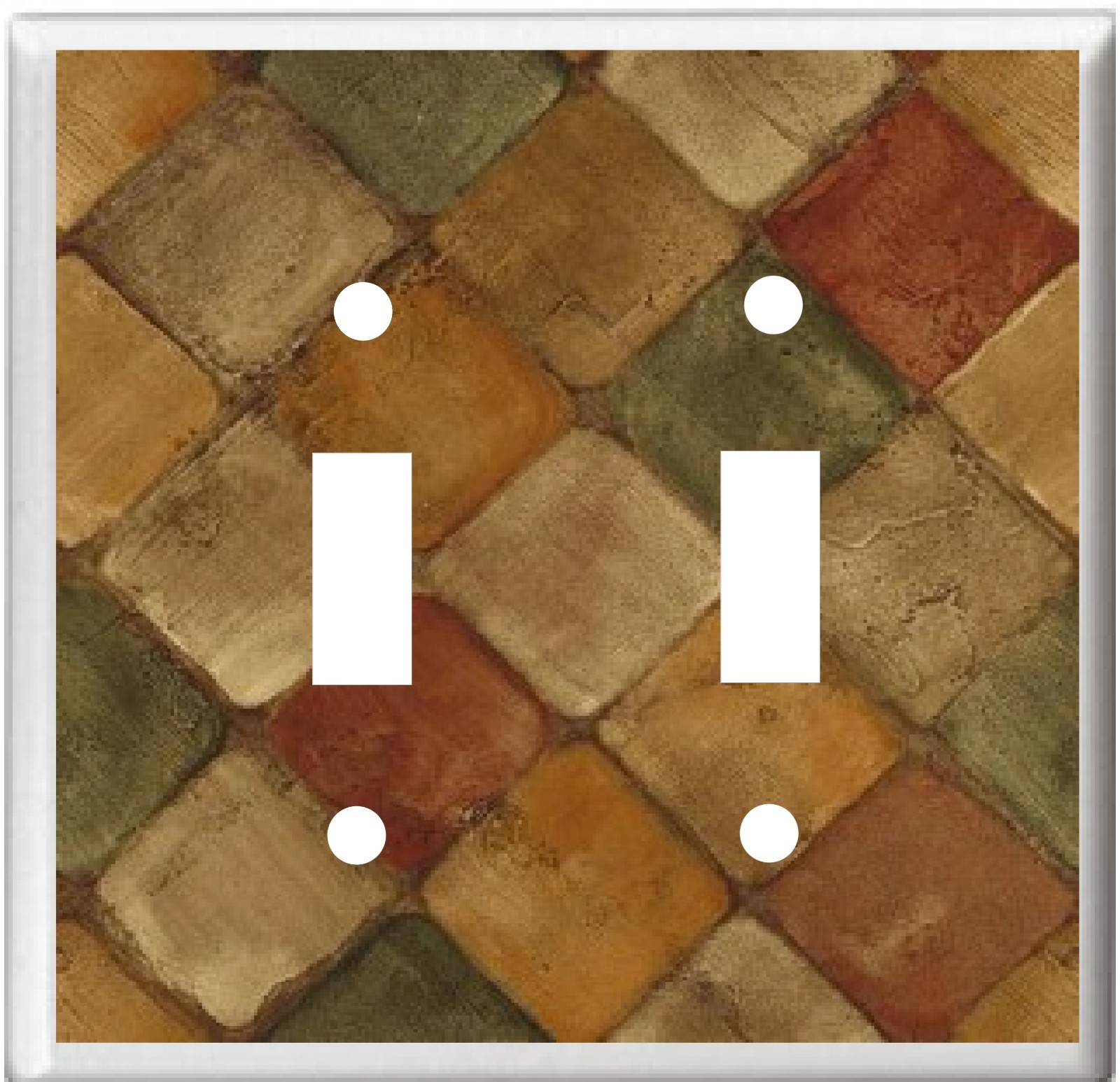 ITALIAN TUSCAN TILE COLORS #5 IMAGE LIGHT SWITCH COVER PLATE OT OUTLET ...
