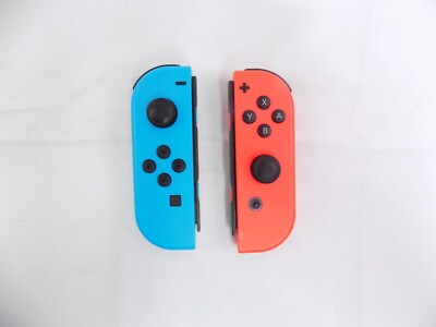 Nintendo Switch Neon Blue and Neon Red Invert Joycon Controller Pair | eBay