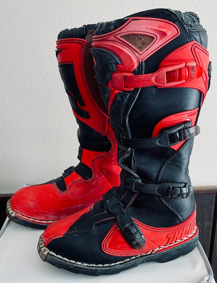 THOR QUADRANT MOTOCROSS, ATV OFF ROAD BOOT-MEN’S/YOUTH SIZE 7 VERY GOOD ...
