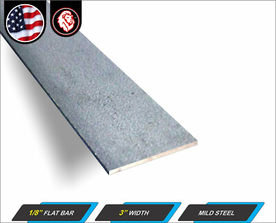 (X2) 1/8" x 3" Steel Flat Bar - Flat Metal Stock - Mild Steel - 72 ...