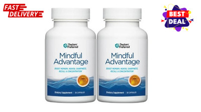 2 Pack Mindful Advantage Brain Supplement for Memory and Focus - Boost ...
