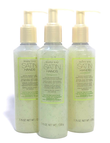 LOT of 3-MARY KAY SATIN HANDS- Shea Cream /Citrus/White tea HAND SCRUB ...
