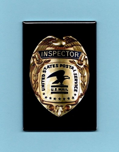 POSTAL INSPECTOR BADGE *2X3 FRIDGE MAGNET* USPS STAMP LETTER DELIVER ...