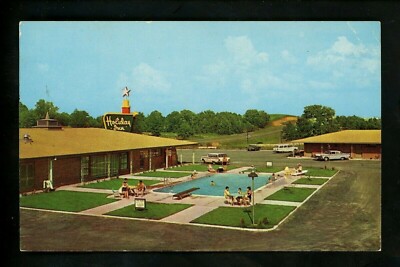 Holiday Inn Motel Hotel Postcard Alabama AL Ozark pool host back | eBay