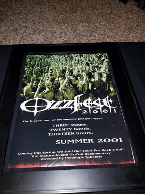 Ozzfest Ozzy Osbourne 2001 Rare Original Promo Poster Ad Framed! | eBay
