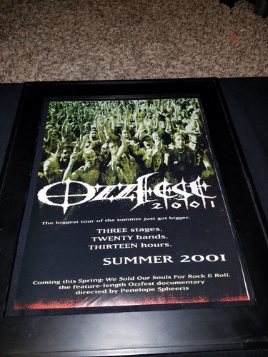 Ozzfest Ozzy Osbourne 2001 Rare Original Promo Poster Ad Framed! | eBay