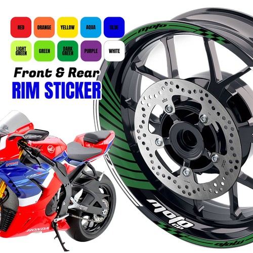 17 INCH Rim Wheel Sticker Deals Dark Green AA02 For Aprilia RSV4 R APRC ...