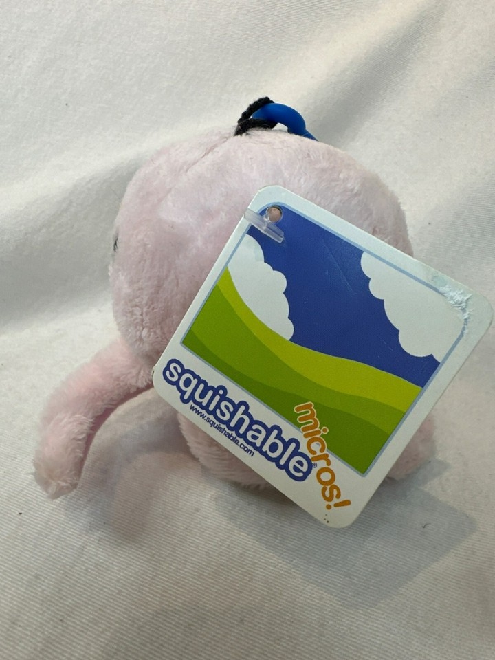 Squishable Micros Pink Octopus Plush Keychain With Blue Clip W/ Hang Tag | eBay