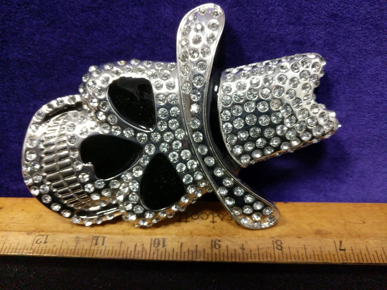 Great/Fun/Fashionable Belt Buckle Skull W Hat Cool Bling LRG Unusual ...