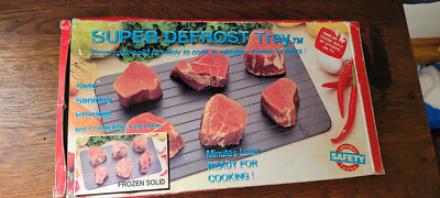 Super Defrost Tray Metal Steak Fish Pork Dinner Kitchen Breakfast ...