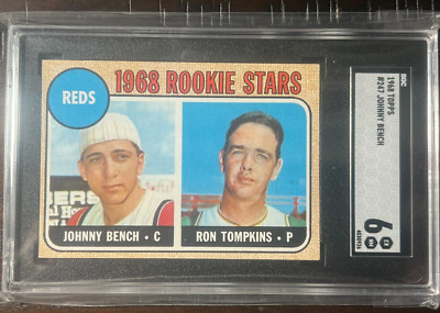 1968 Topps Rookie Stars Johnny Bench Ron Tompkins #247 Cincinnati Reds ...
