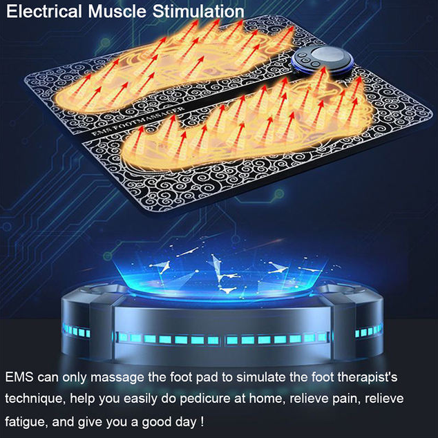 Ryoku EMS Pulse Massage Muscle Pain Relax Machine Electric Massager Mat ...