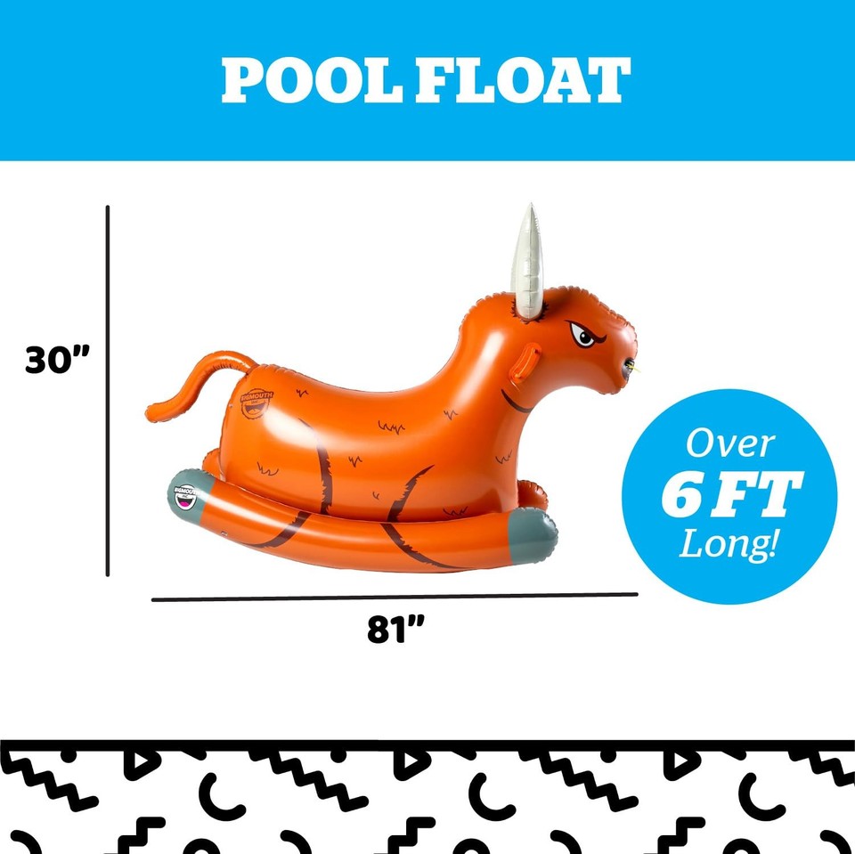 Inc. Giant Bull Rocker Pool Float, Inflatable Summer Party Water Toy 840092703010| eBay