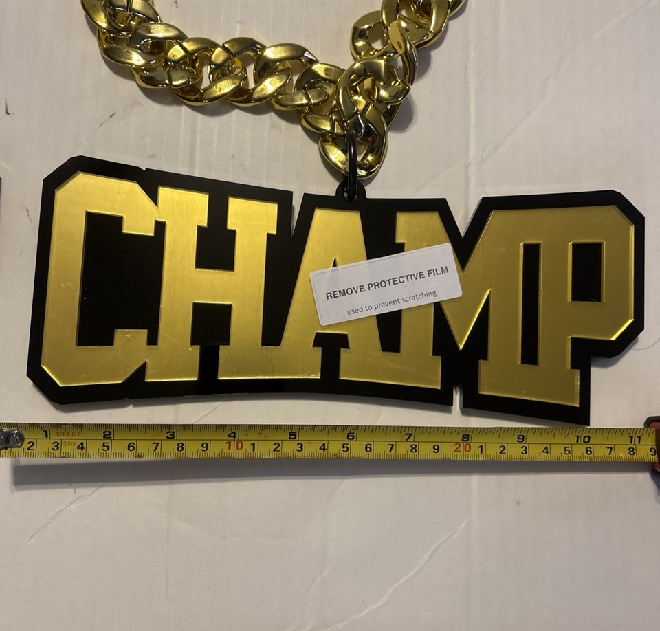 Trophy Smack Chain MVP And Champ Reward Oversized Necklace Turnover | eBay