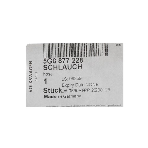 Volkswagen Golf Mk7 Water Drainage Hose 5G0877228 for sale online | eBay