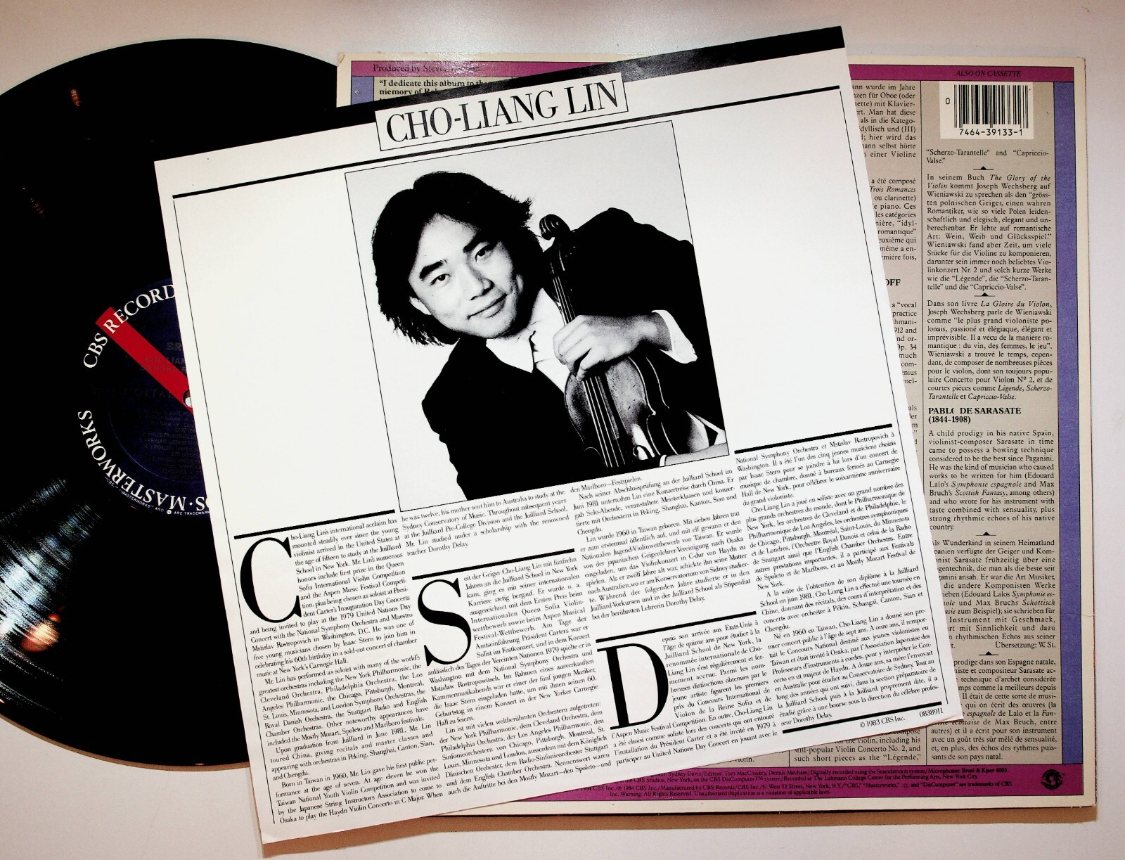 1984 Cho-Liang Lin Bravura Violin Sandra Rivers Piano Vinyl LP Record ...
