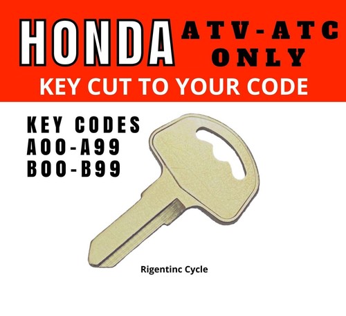 Honda ATV & ATC Only Replacement Key Cut to Code Codes A00-A99 B00-B99 ...