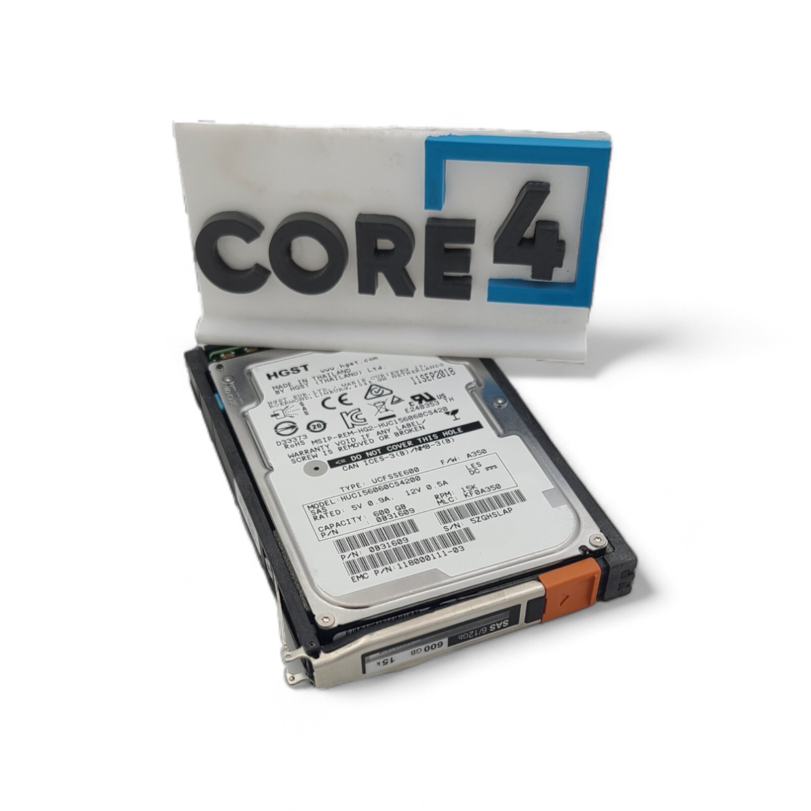 EMC 005051606 600GB 15K SAS 12G 2.5IN UNITY - D3-2S15-600 for sale ...