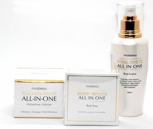 MOSBEAU All-In-One Whitening Set - Premium Cream, Body Soap, Body ...
