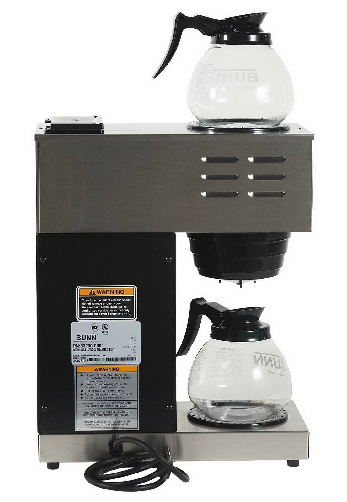 Bunn VPR 12 Cup Commercial Coffee Maker Pour Over Brewer Warmer Machine ...