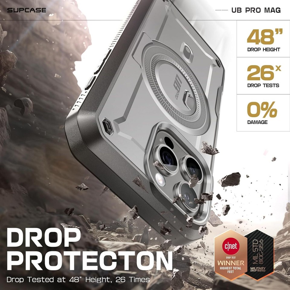 SUPCASE UBPro Mag Magnetic Case for iPhone 16 ProMax 6.9" with Clip ...