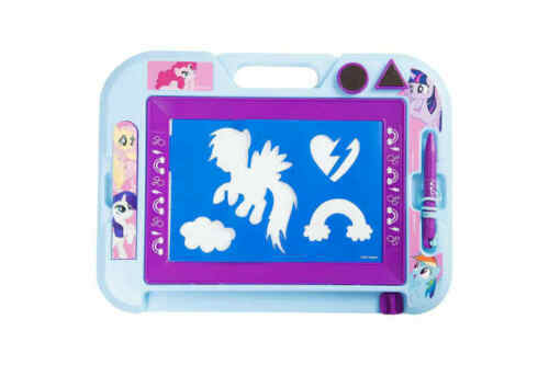 My Little Pony Magnetic Scribbler Drawing Board Magnetic Stamps Stencil ...