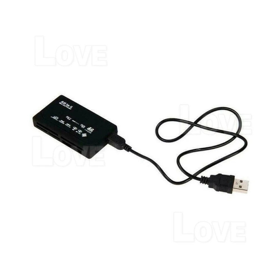 All in One USB Memory Card Reader Multi Slot SD MicroSD CF MS XD Plug ...