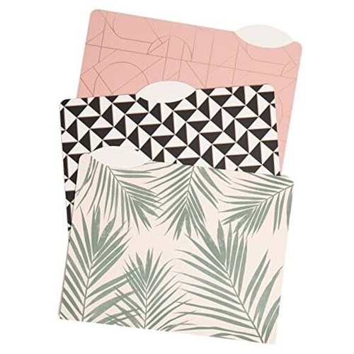 Fashion File Folders, 1/3 Cut, Letter Size, Assorted Colors, Modern ...