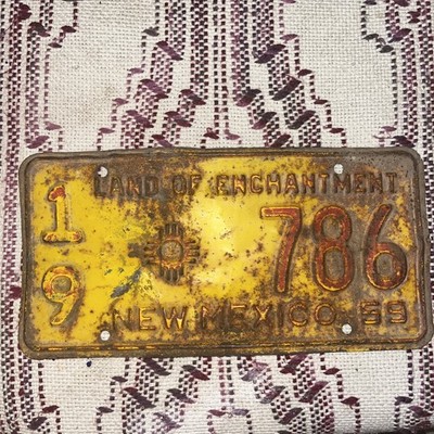 1959 New Mexico Truck License Plate 5541 Vintage License Plate | eBay