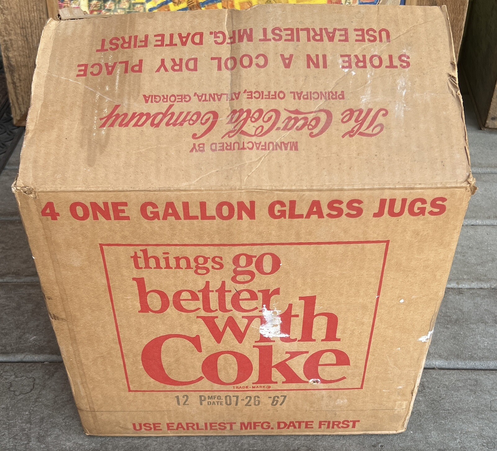 VTG 1960's 1 Gallon Coca-Cola Coke Syrup Glass Jug Bottle W/Cap ...