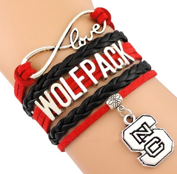 North Carolina State University Wolfpack Infinity Bracelet Jewelry ...