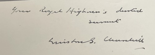 WINSTON CHURCHILL VINTAGE STUNNING SIGNED CUT AUTO AUTOGRAPH PSA/DNA ...