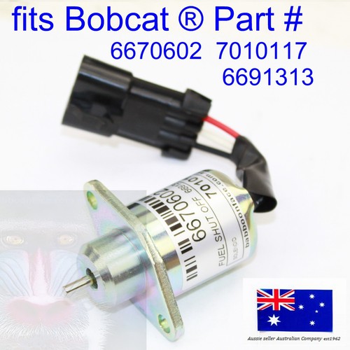 for Bobcat FUEL Shut Off Stop Solenoid Flame Out 6670602 7010117 ...
