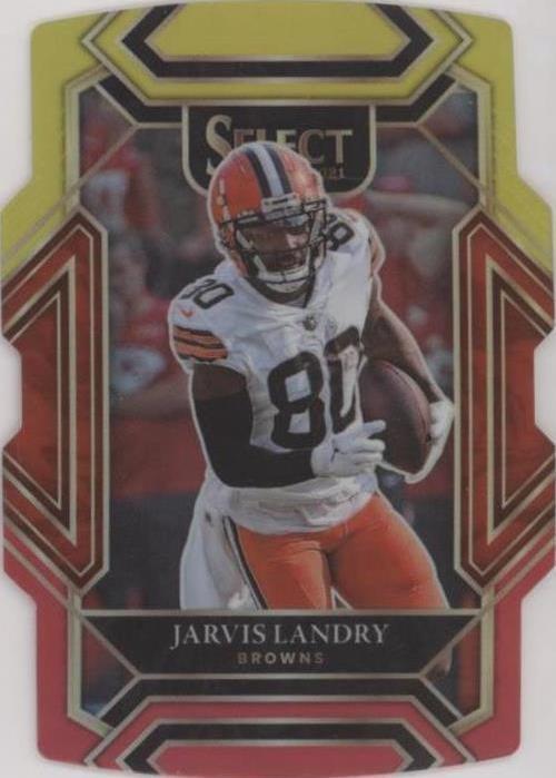 2021 Panini Select - Club Level Jarvis Landry #210 Red & Yellow Prizm ...