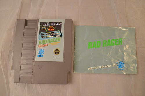Rad Racer Nintendo NES Video Game Cart & Manual Vintage Retro NTSC 1987 ...