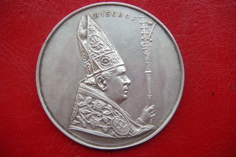 Rare Linz Germany Franz Maria Bishop Confirmation Silver Medal sign by ...