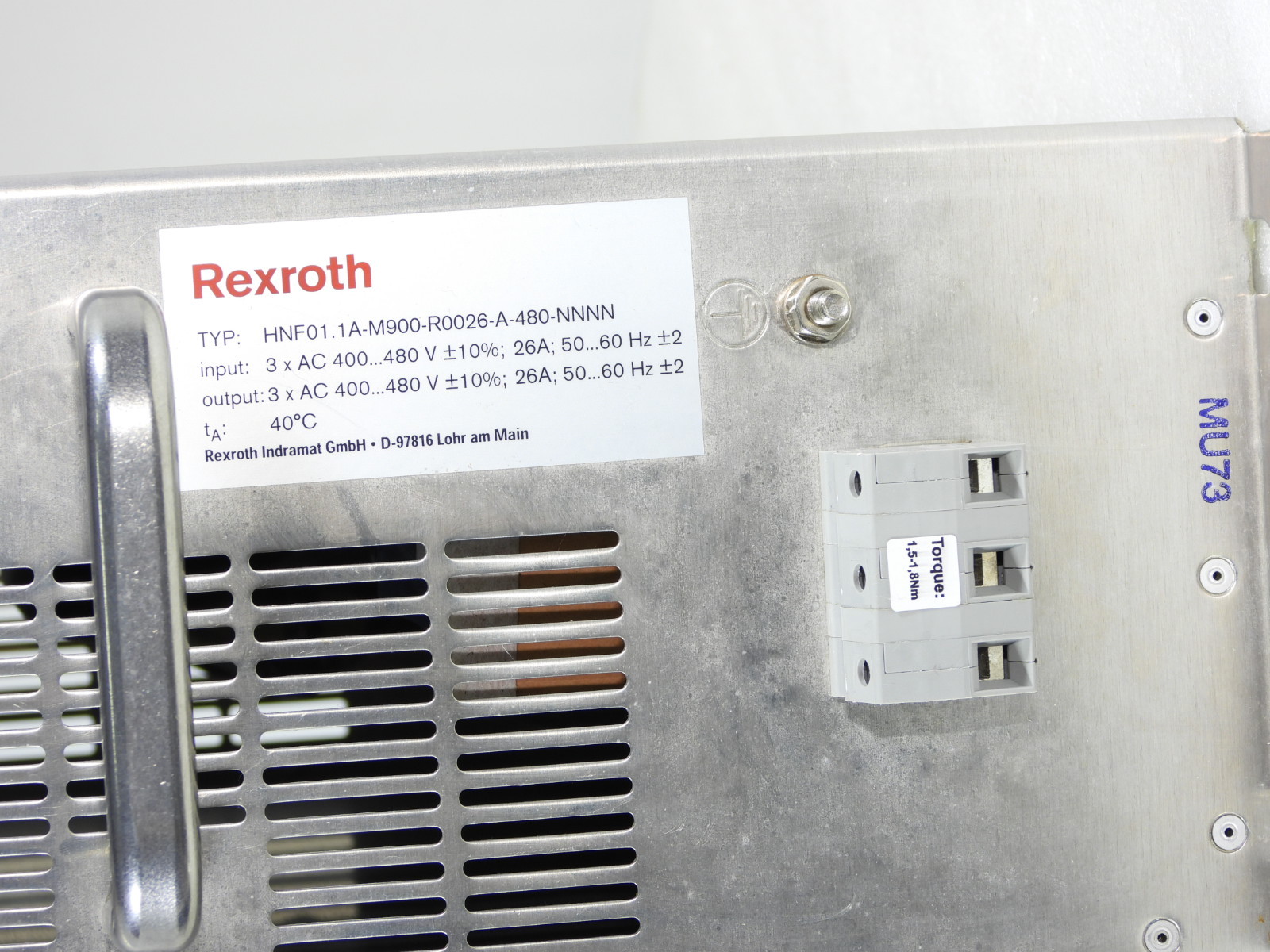 Rexroth Indramat HNF01.1A-M900-R0026-A-480-NNNN IndraDrive Main Filter ...