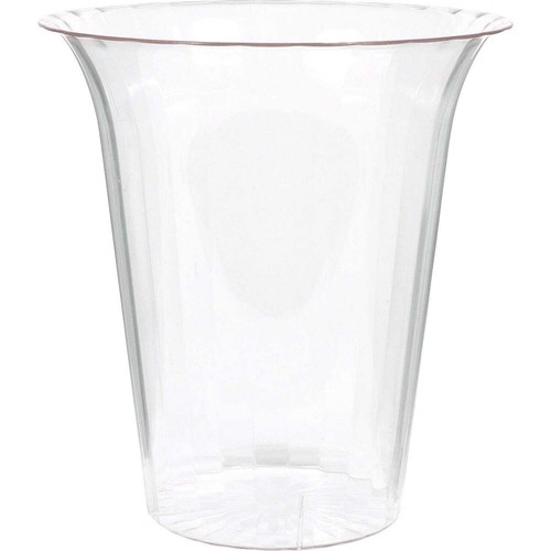 Large Clear Flared Plastic Cylinder Container 19.3cm Lolly Candy Buffet ...
