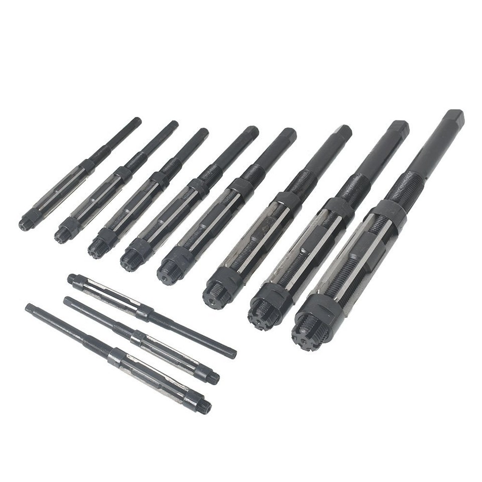 Adjustable 11Pcs Hand Reamers A-K, H4-H14, 15/32 to 1-1/2, HSS 6 Blades ...