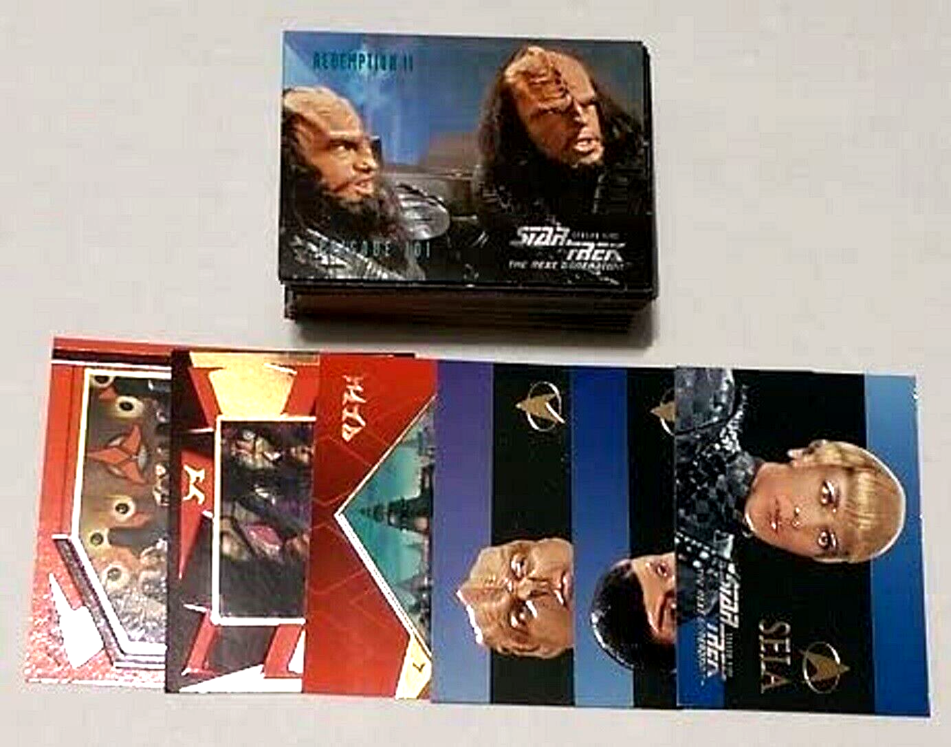 Star Trek TNG 1996 Skybox series 5 trading Card set 108 base set with 6 ...
