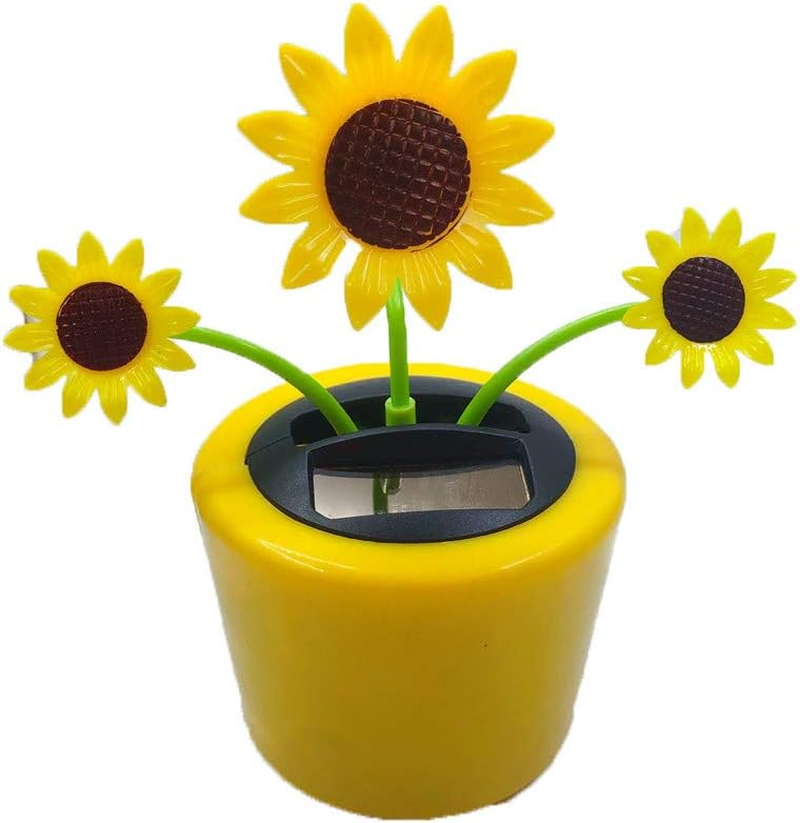 Solar Dancing Flower Sunflower Solar Powered Dancing Toys Car Swinging ...