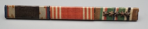 WWII German Occupation/Good Conduct/European Campaign Ribbon Bar With 5 ...